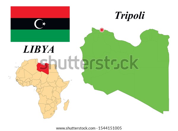 El Estado De Libia. La Capital: vector de stock (libre de regalías ...