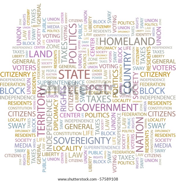 State Word Collage On White Background Stock Vector (Royalty Free ...