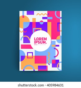Static Design Poster Simple Colorful Geometric Stock Vector (Royalty ...
