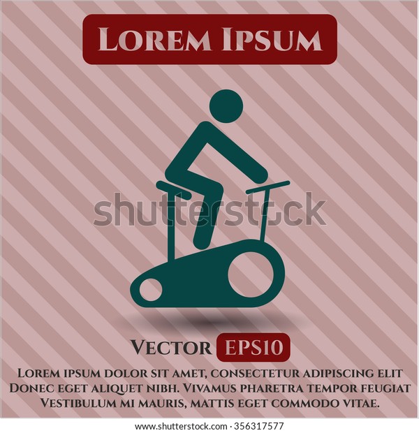 Stationary Bike Vector Symbol Stock Vector (Royalty Free) 356317577 ...
