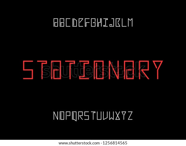 Stationary Font Vector Alphabet Letters Typeface Stock Vector (Royalty ...