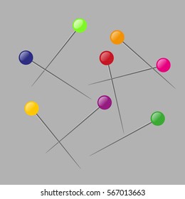 Stationary Pins Icon Stock Vector (Royalty Free) 567013663 | Shutterstock