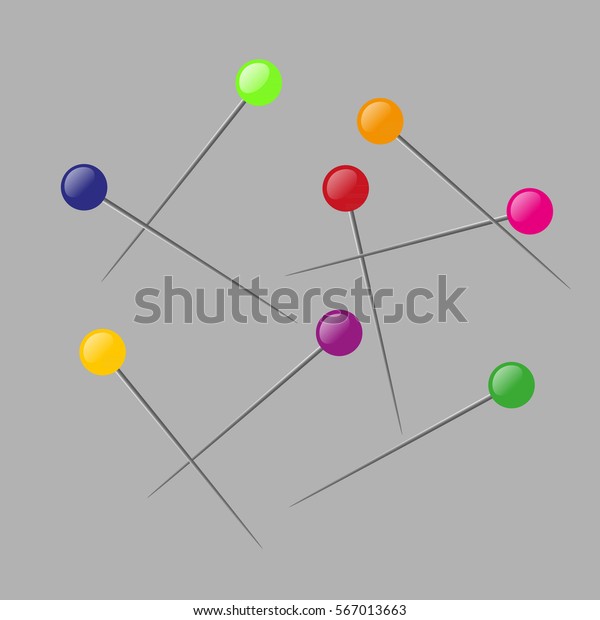 Stationary Pins Icon Stock Vector (Royalty Free) 567013663 | Shutterstock