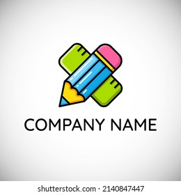 Stationery Logo Design Vector Illustration Stock Vector (Royalty Free ...