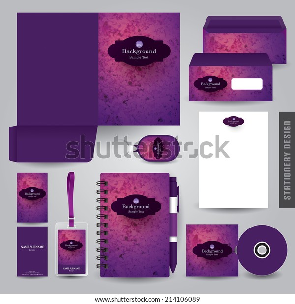 Stationery Set Design Stationery Template Corporate Stock Vector ...