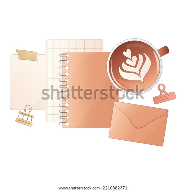 Stationery Set Notepads Paper Clips Scissors Stock Vector (Royalty Free ... Stationery Set Notepads Paper Clips Scissors Stock Vector (Royalty Free ...