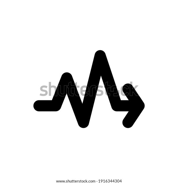 Statistic Arrow Icon Simple Outline Style Stock Vector (Royalty Free ...