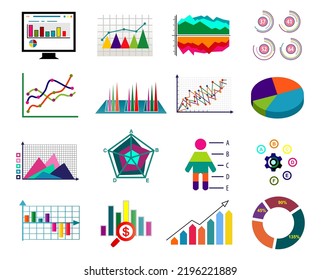 Statistic Diagram Chart Colorful Diagram Chart Stock Vector (Royalty ...