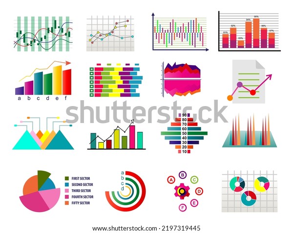 Statistic Diagram Chart Colorful Diagram Chart Stock Vector (Royalty ...