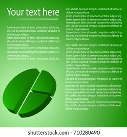 Statistic Diagram On Green Background Text Stock Vector (Royalty Free ...