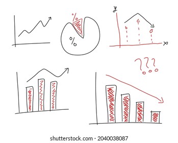 Statistical Diagram Hand Drawn Style Doodle Stock Vector (Royalty Free ...