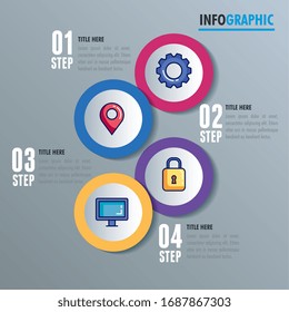 Statistical Infographic Numbers Icons Vector Illustration Stock Vector ...