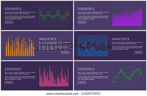 Statistics Analytics Poster Vector Diagrams Illustration Stock Vector ...