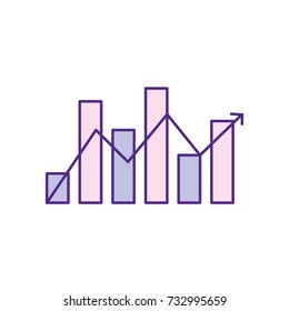 Statistics Bar Diagram Arrow Growing Stock Vector (Royalty Free) 733876450