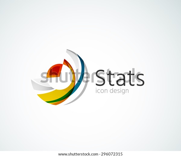 Statistics Company Logo Design Vector Illustration: เวกเตอร์สต็อก (ปลอด ...