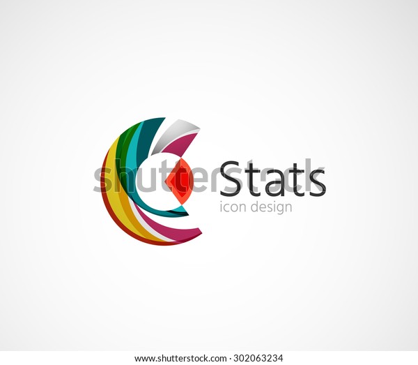 Statistics Company Logo Design Vector Illustration: เวกเตอร์สต็อก (ปลอด ...