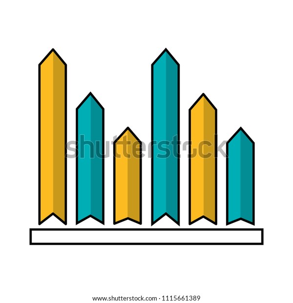 Statistics Diagram Bar Graph Financial Stock Vector (Royalty Free ...