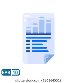 Statistics Icon Flat Style Isolated On Stock Vector (Royalty Free ...