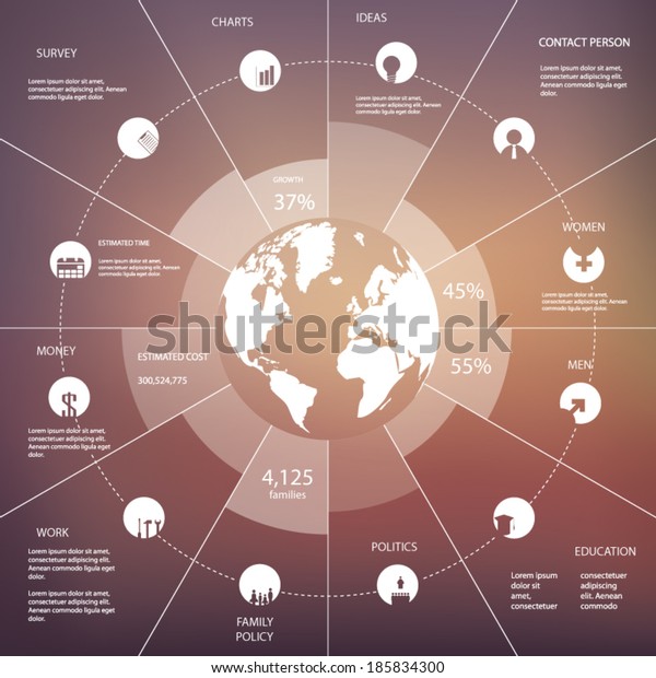 Statistics Icons Charts Set Flat Design Stock Vector (Royalty Free ...