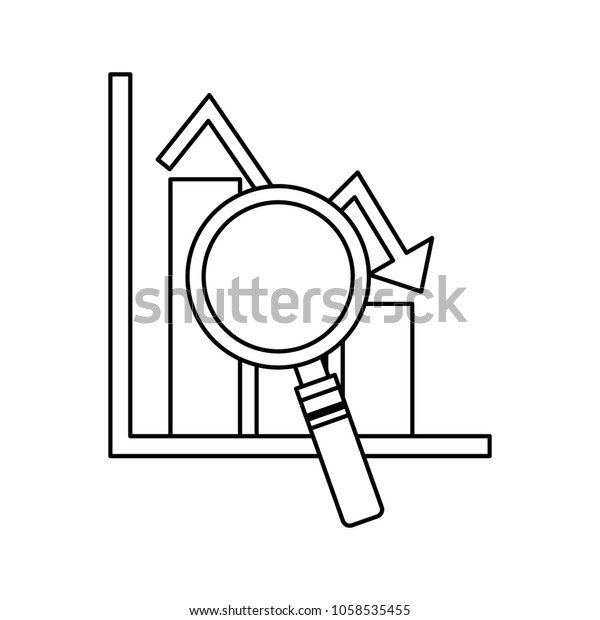 Statistics Infographic Magnifying Glass Stock Vector (Royalty Free ...
