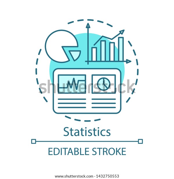 Statistics Study Scientific Research Concept Icon Stock Vector (Royalty ...