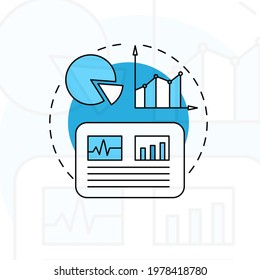 Statistics Subject Illustration Vector Round Symbol Stock Vector ...