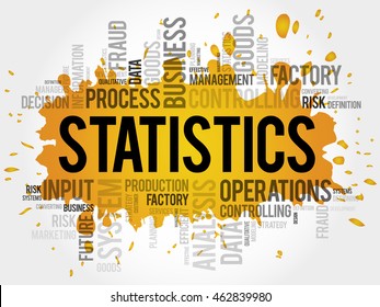 Statistics Word Cloud Collage Business Concept Stock Vector (Royalty ...