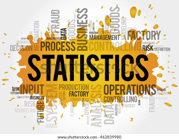 Statistics Word Cloud Collage Business Concept Stock Vector (Royalty ...