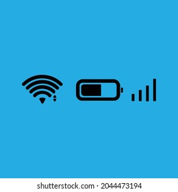 Status Bar Icon Phone Bar Vector Stock Vector (Royalty Free) 2044473194 ...