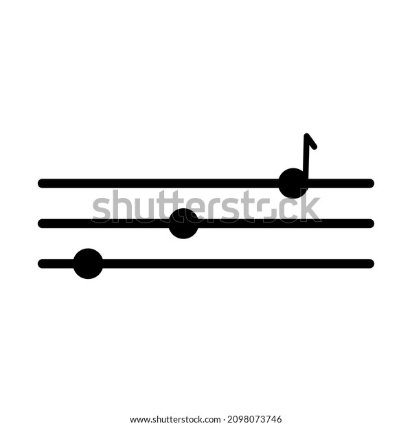 Stave Icon Music Notes Sign Melody Stock Vector (Royalty Free) 2098073746