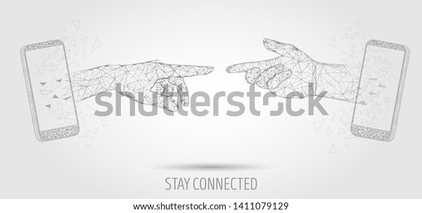 Stay Connected Vector Poster Banner Design Stock Vector (Royalty Free ...