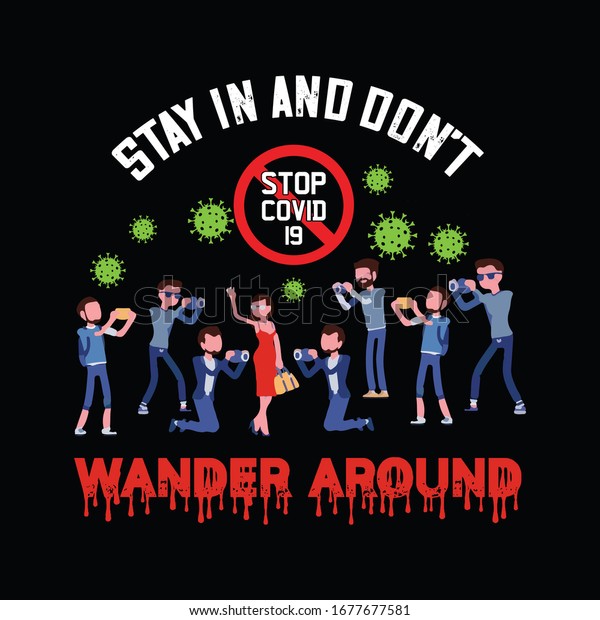 Stay Dont Wander Around Vector Tshirt Stock Vector (Royalty Free ...