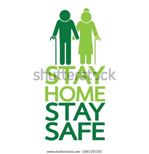 Stay Home Stay Safe Quote Vector Stock Vector (Royalty Free) 1681185301 ...