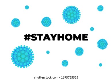 Stay Home Self Isolation Prevent Spreading Stock Vector (Royalty Free ...