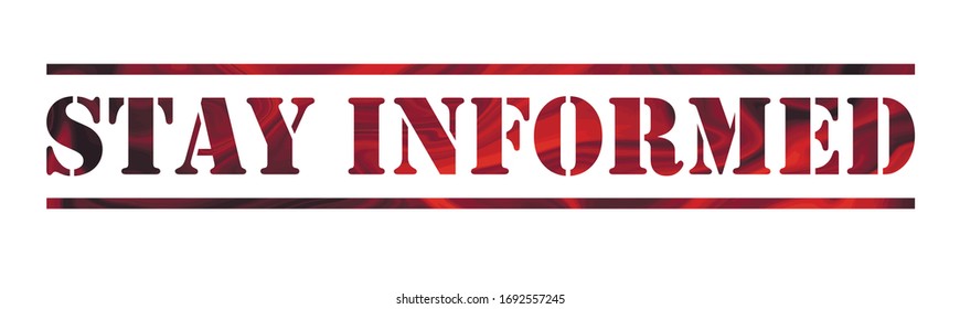 Stay Informed Colorful Isolated Vector Saying Stock Vector (Royalty ...