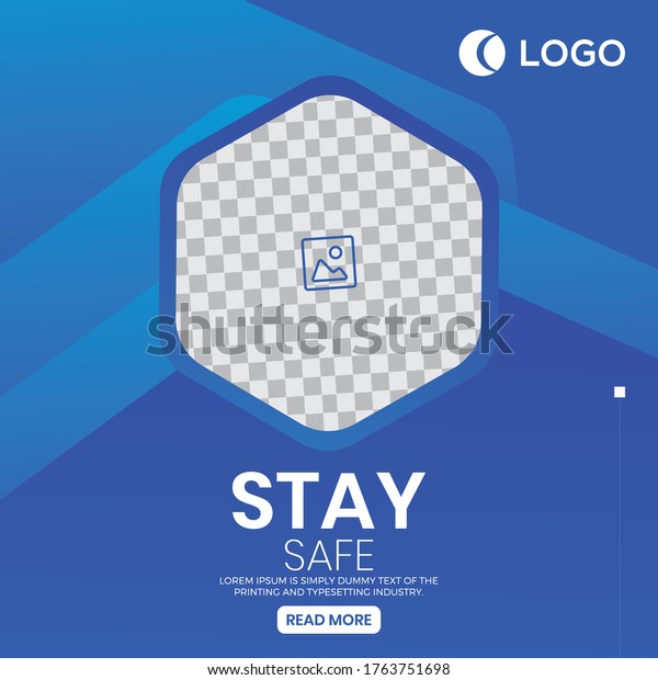 Stay Safe Banner Template Web Banner Stock Vector (Royalty Free) 1763751698 | Shutterstock