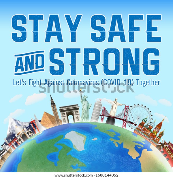 Stay Safe Strong Lets Fight Coronavirus Stock Vector (Royalty Free ...