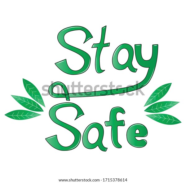 Stay Safe Typography Poster Designmodern Decorative Stock Vector ...