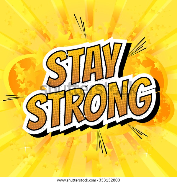 Stay Strong Comic Book Style Word: wektor stockowy (bez tantiem ...