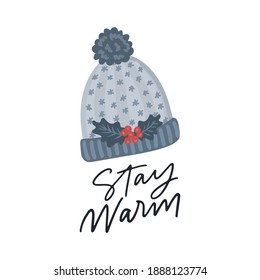Stay Warm Vector Calligraphy Quote Hand Stock Vector (Royalty Free ...