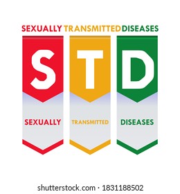Std Sexually Transmitted Diseases Concept Background Stock Vector ...