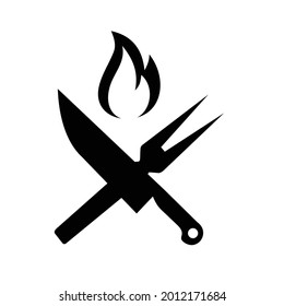 Steak Hot Plate Logo Vector Design Stock Vector (Royalty Free ...