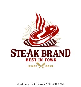 Steak Store Logo Template Logo Design Stock Vector (Royalty Free ...