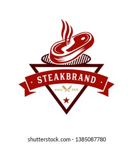 Steak Store Logo Template Logo Design Stock Vector (Royalty Free ...