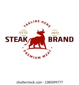 Steak Store Logo Template Logo Design Stock Vector (Royalty Free ...