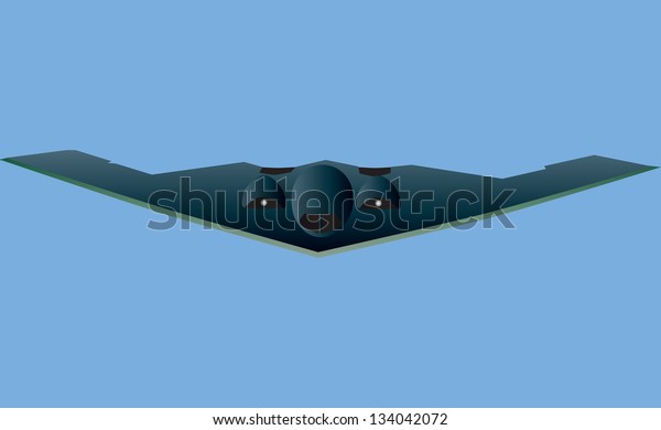Stealth Bomber Aircraft Flight Stock Vector (Royalty Free) 134042072 ...