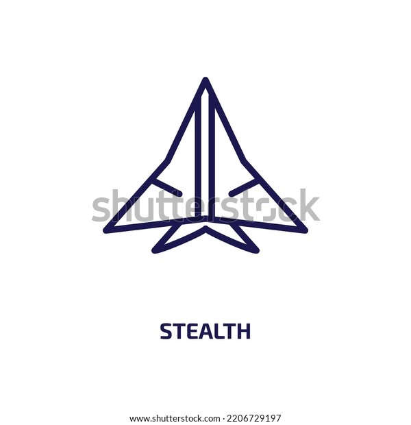 Stealth Icon Army War Collection Thin Stock Vector (Royalty Free ...