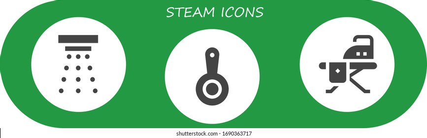 Steam Icon Set 3 Filled Steam Stock Vector (Royalty Free) 1690363717 ...
