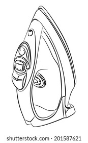 Steam Iron Stock Vector (Royalty Free) 201587621 | Shutterstock