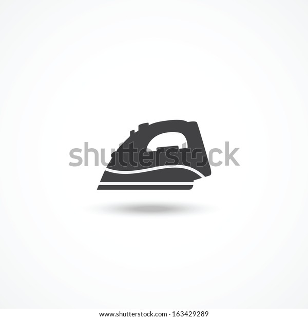 Steam Iron Icon Stock Vector (Royalty Free) 163429289